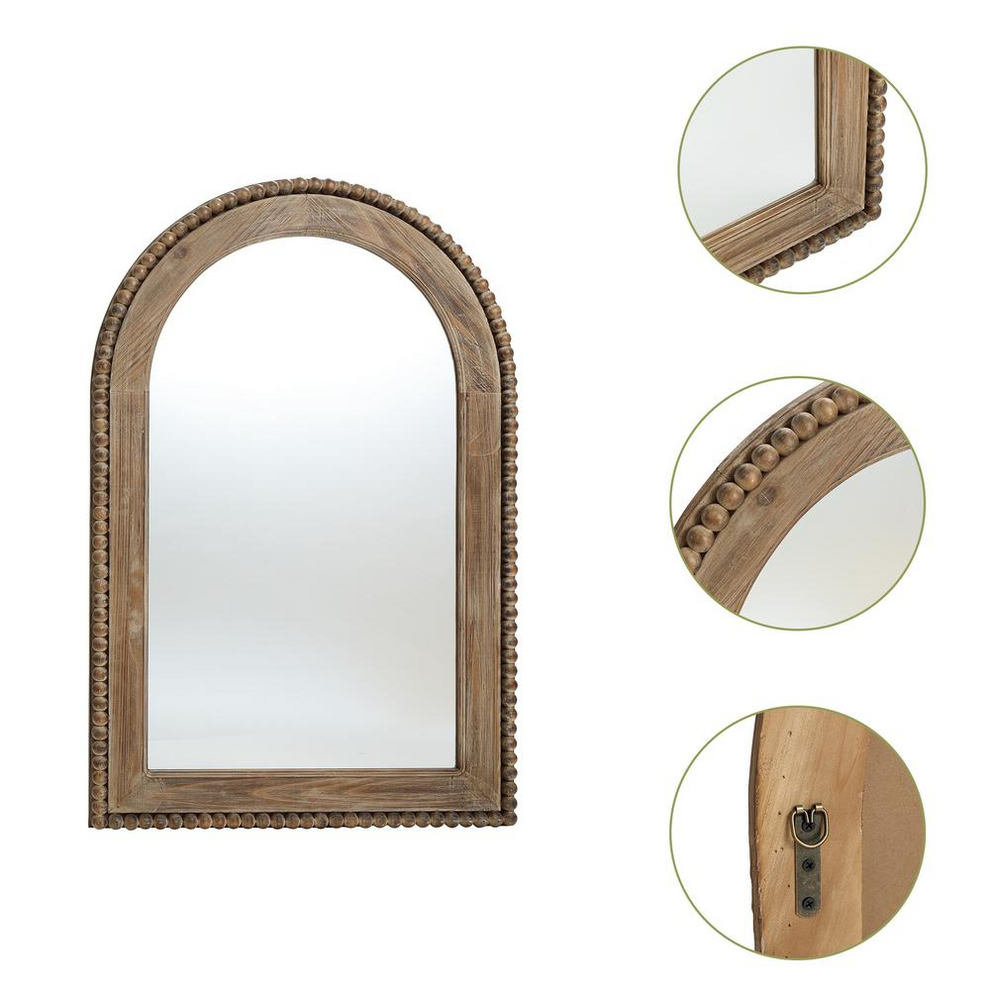 Wood Framed Arch Window Design Wall Mirror – Treehouse Traders
