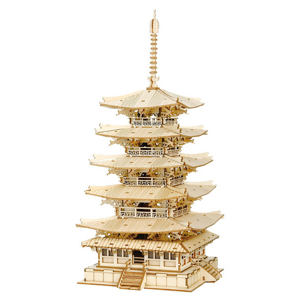 3D Wooden Puzzle - Japanese Pagoda Temple – Treehouse Traders