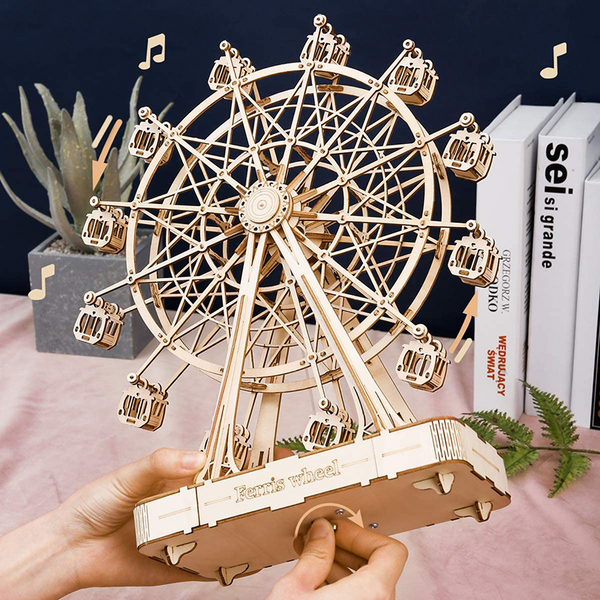 3D Wooden Puzzle - Rotating Ferris Wheel with Music – Treehouse Traders